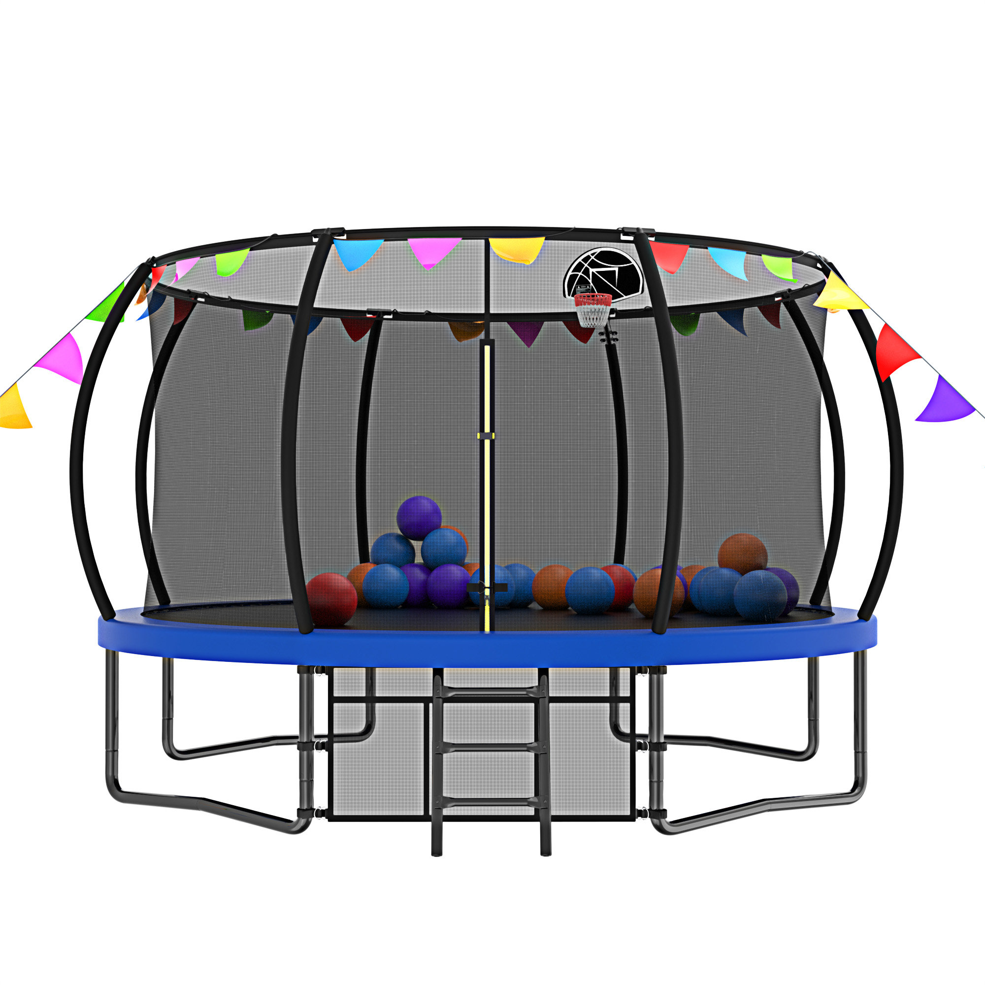 wendeway 14FT Trampoline With Enclosure - Recreational Trampolines With ...