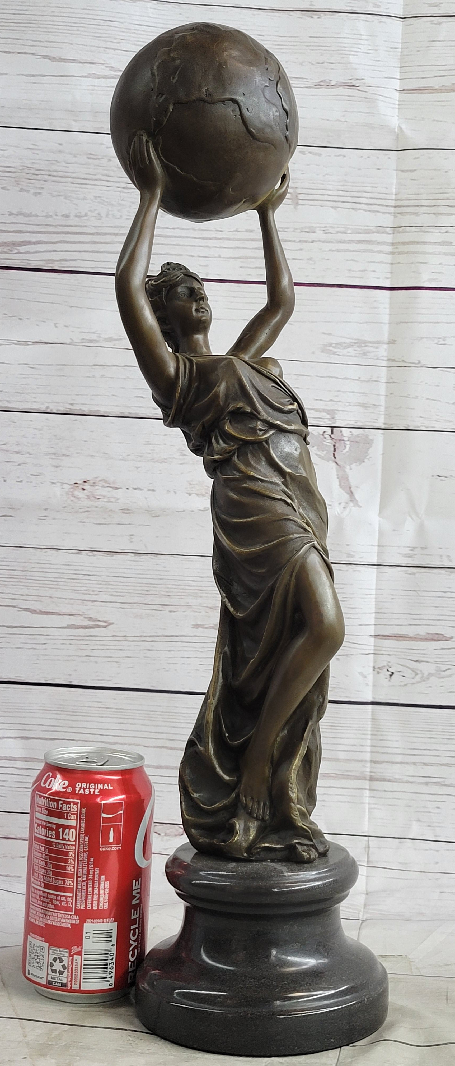 Bloomsbury Market Baffour Semi Nude Female Atlas Holding the World ...