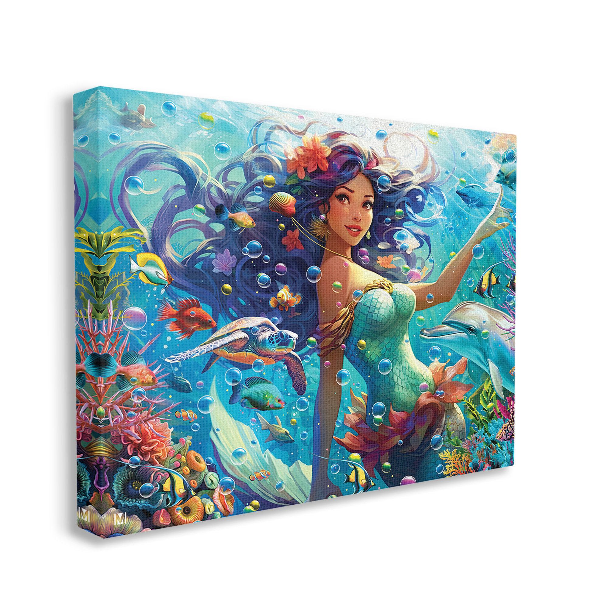 Trinx Mermaid & Marine Animals Canvas Wall Art by Michael David Ward ...