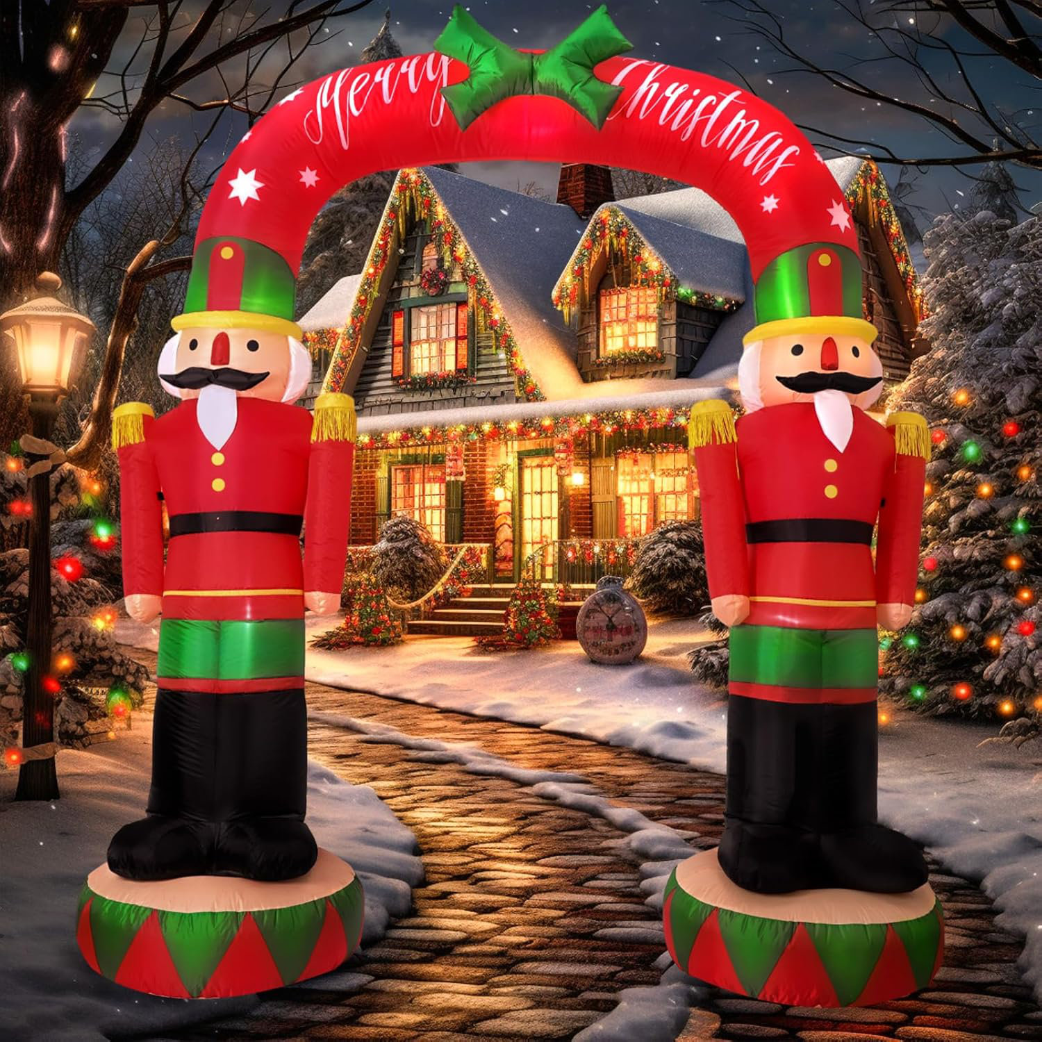 The Holiday Aisle® 8FT Christmas Inflatable Nutcracker Archway with ...