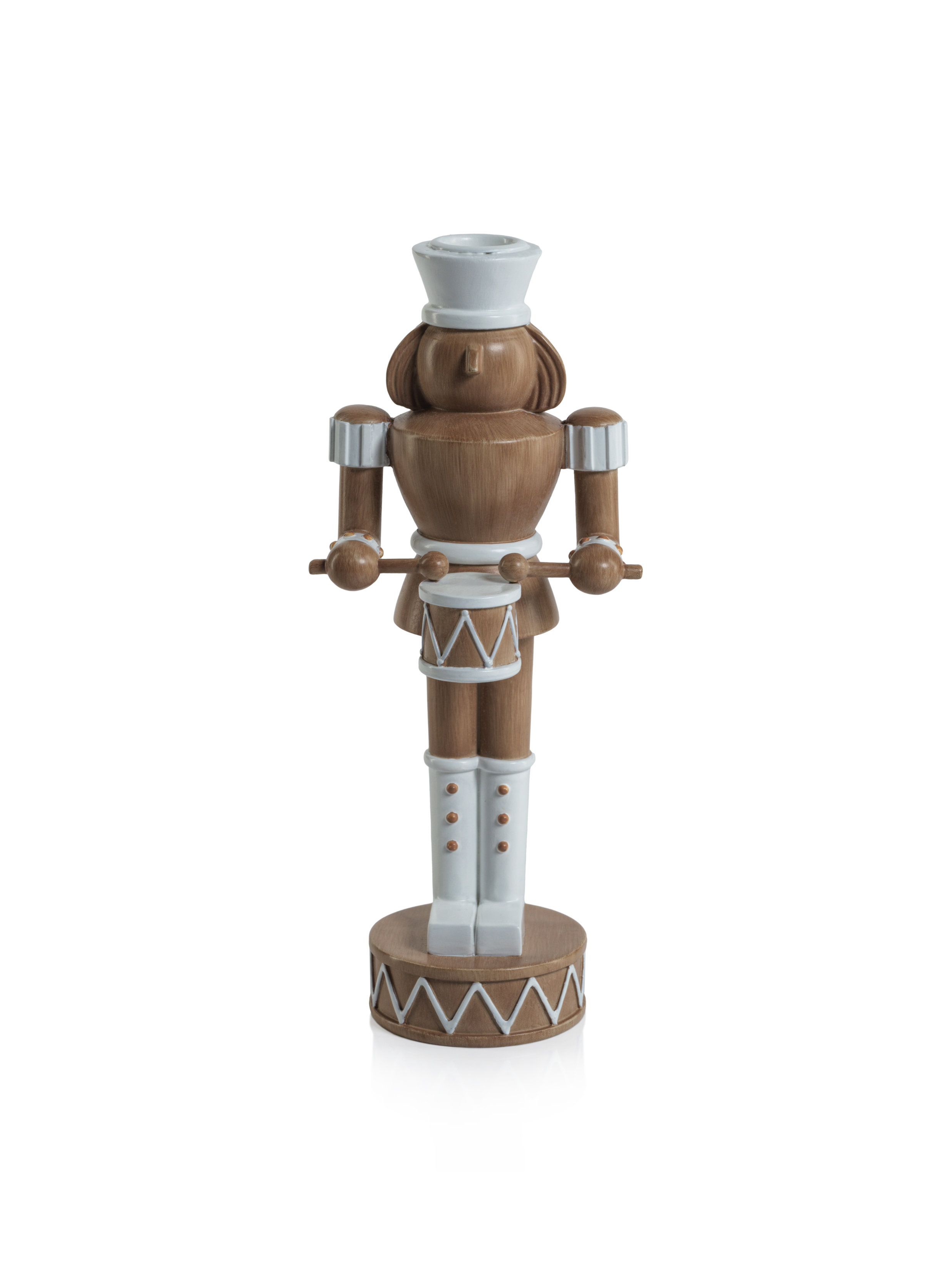 The Holiday Aisle® Heidelinde 9.75" Nutcracker with Drum Candlestick ...