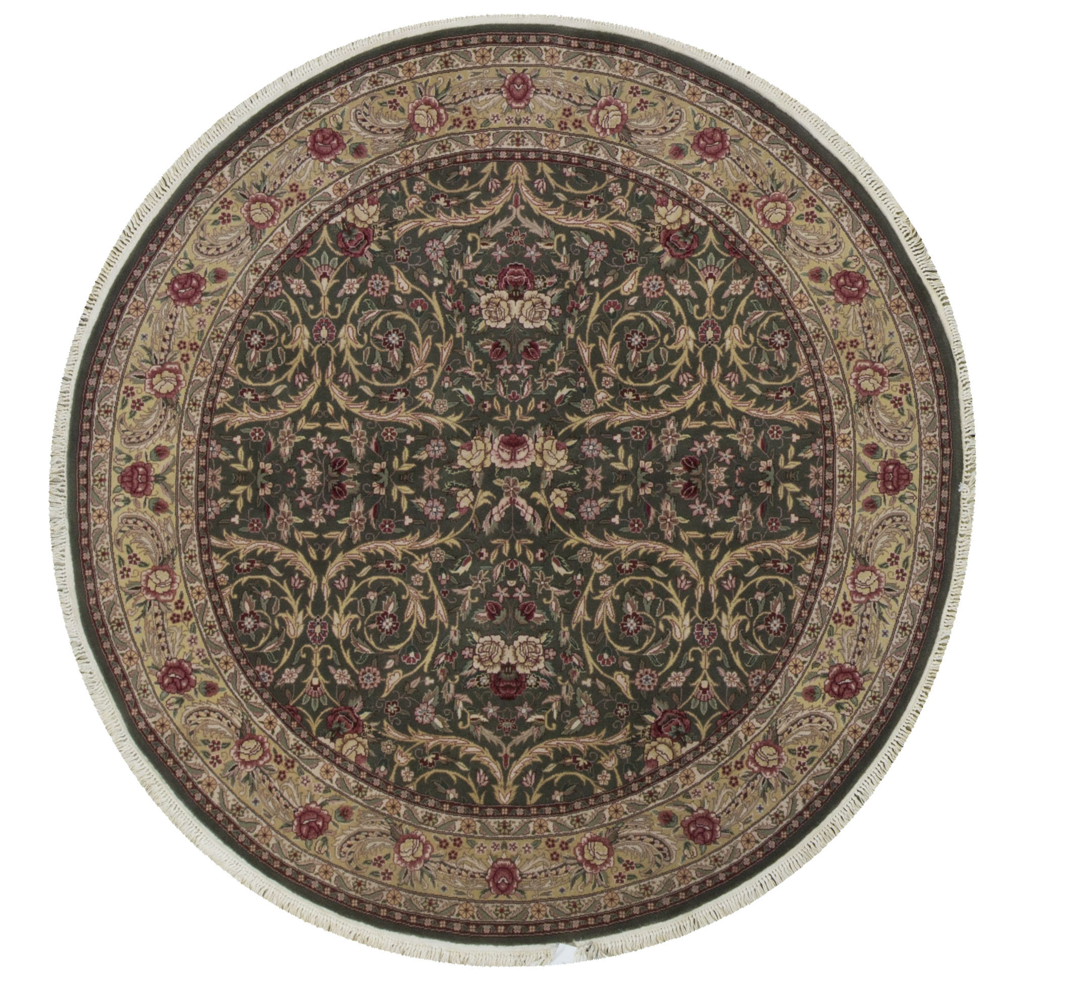 Bokara Rug Co., Inc. Hand-Knotted High-Quality Olive Green and Gold ...