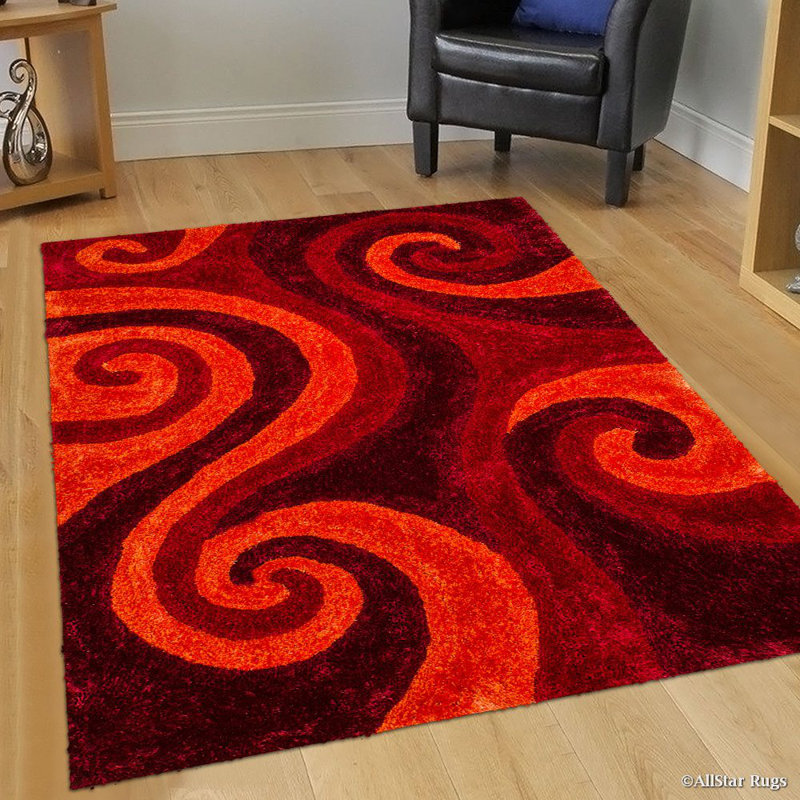 Orren Ellis Islington Hand-Tufted Red Area Rug | Wayfair