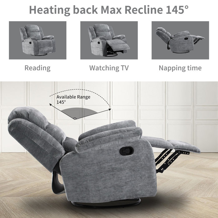 Winston Porter Upholstered Recliner & Reviews | Wayfair