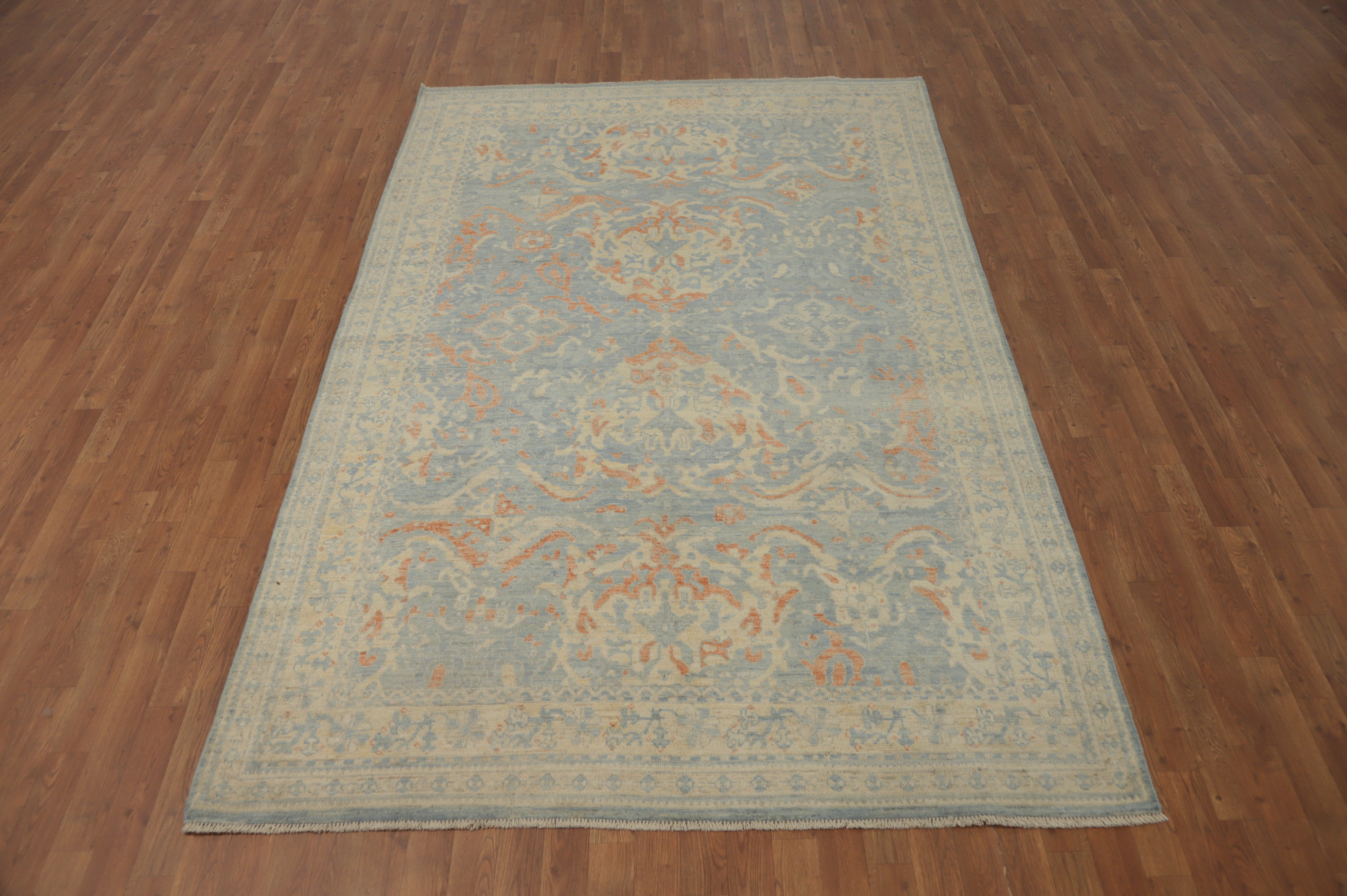Isabelline Vegetable Dye Oushak Living Room Area Rug 6x9 | Wayfair