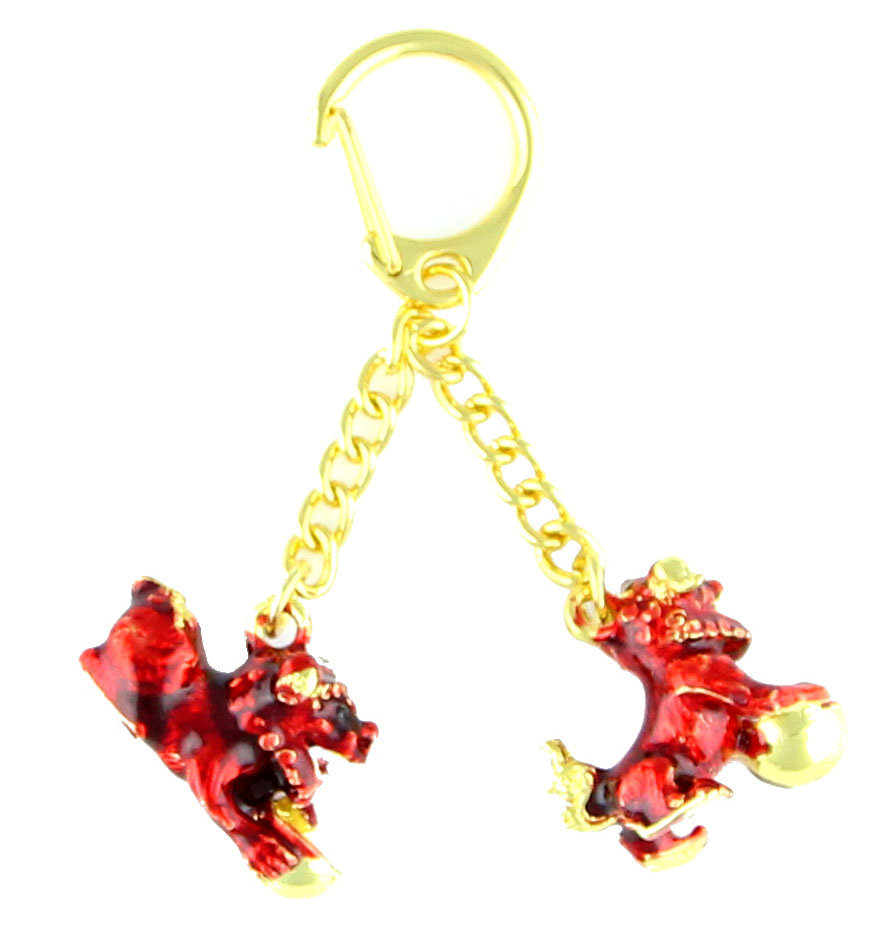 Feng Shui Import 2'' W Gold/Red Key Chain | Wayfair