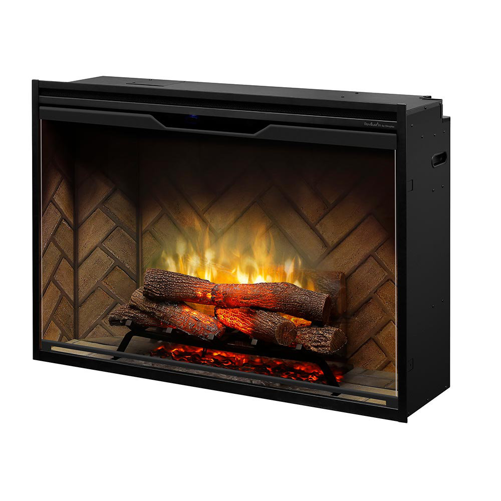 Dimplex Revillusion Electric Firebox Herringbone Brick Interior with ...