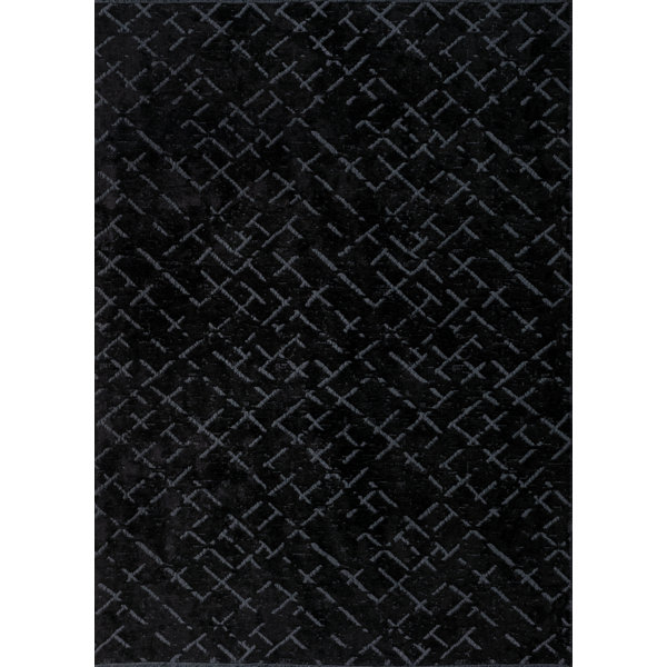 Woven Concepts Rapture Black Abstract Luxury Area Rug | Wayfair