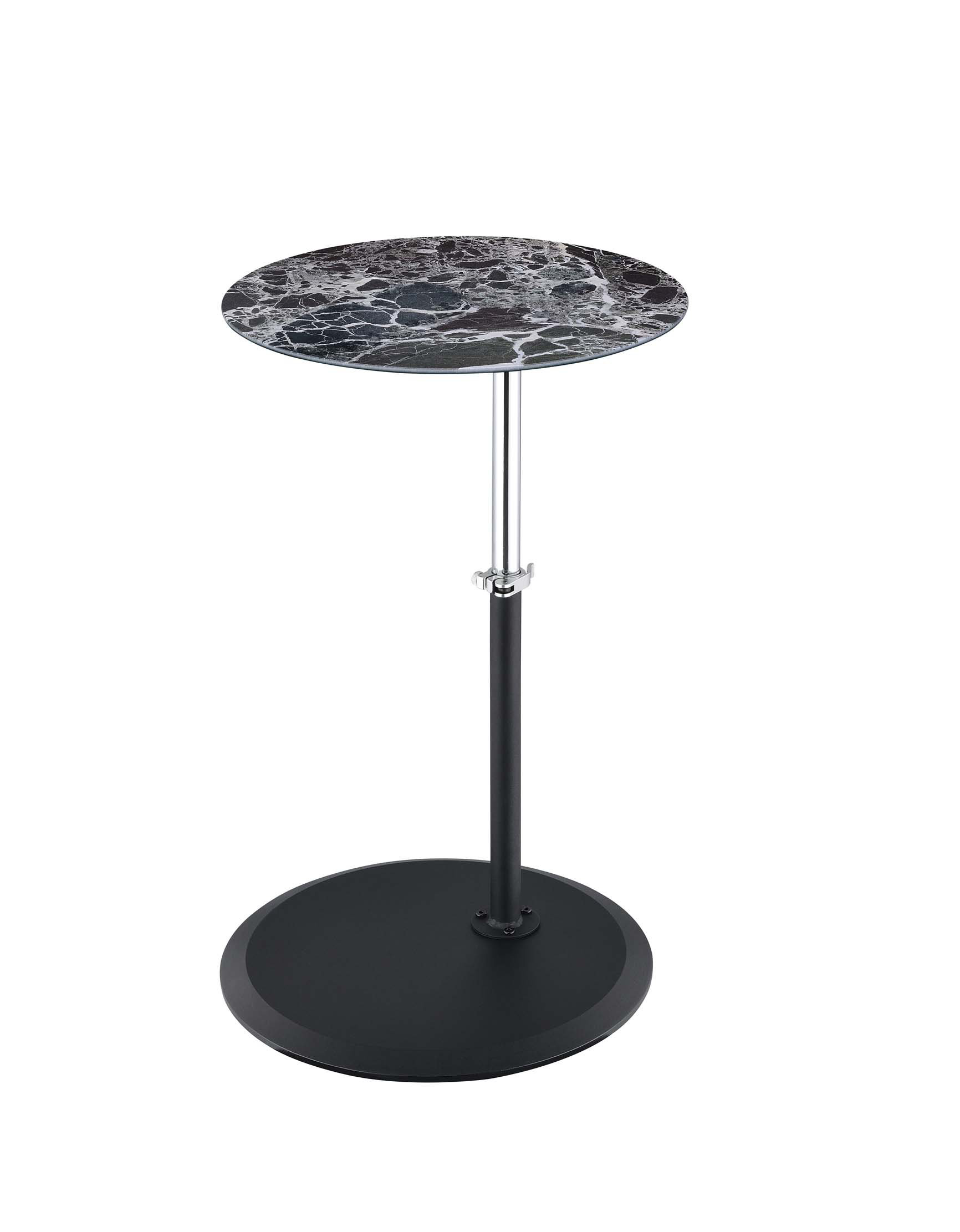 Wrought Studio™ Height-Adjustable End Table With Textured Marble Top ...
