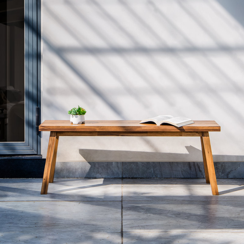 Millwood Pines Solid Wood Outdoor Bench & Reviews | Wayfair