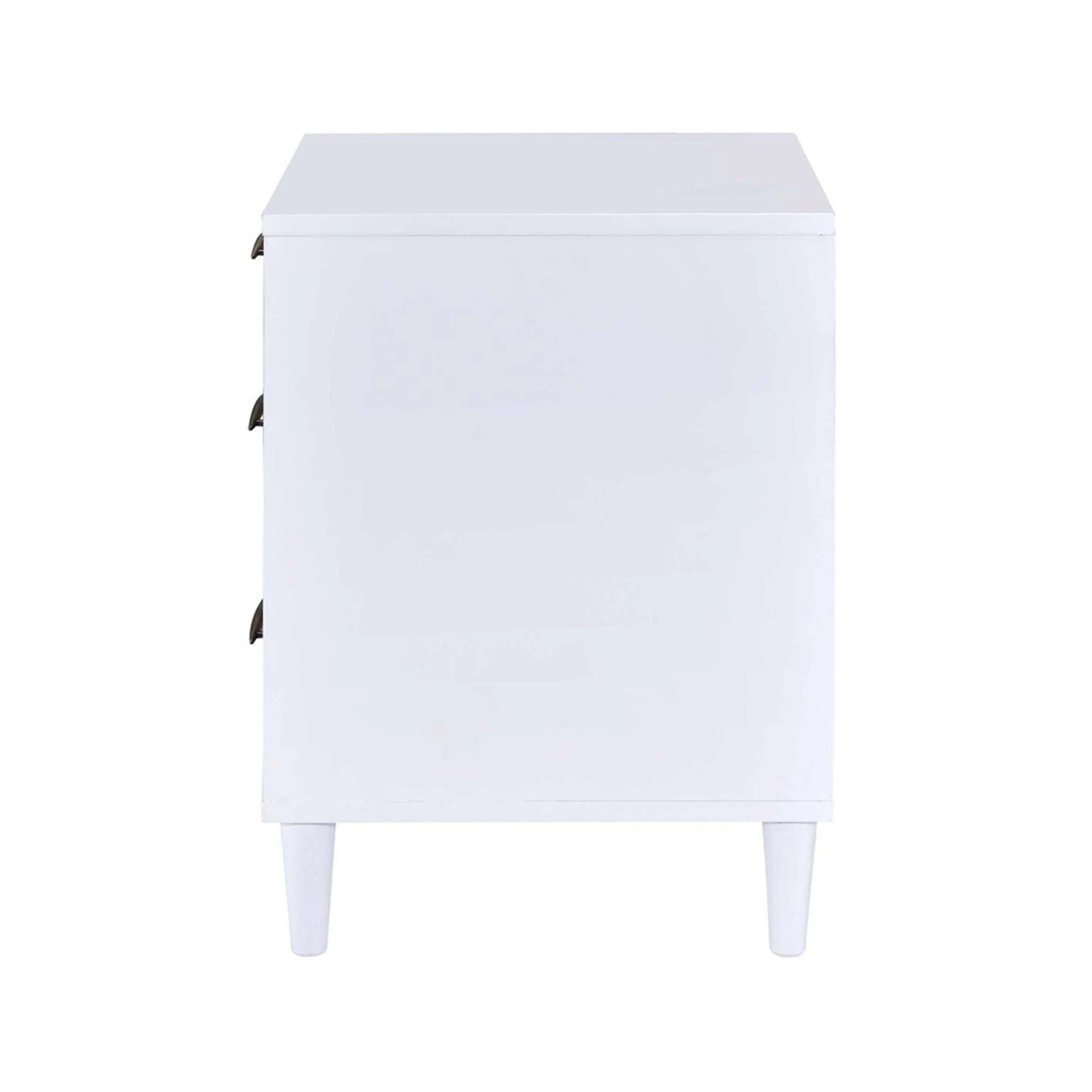 Gracie Oaks Two-Tone Nightstand With 3 Drawers | Wayfair