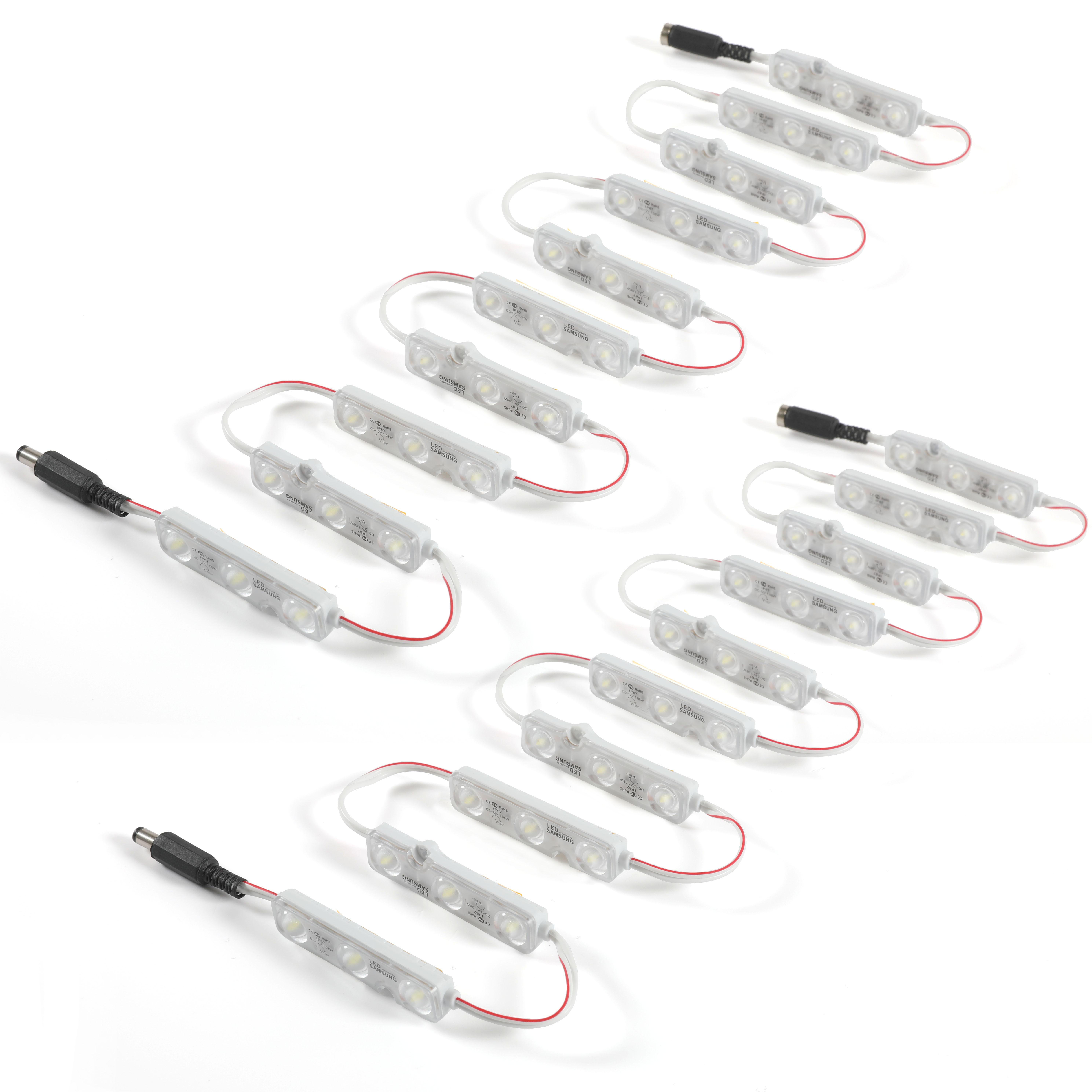 MT Displays M&T Displays 2X10 Pcs 2835 3 LED Module 12V DC 3000K White ...