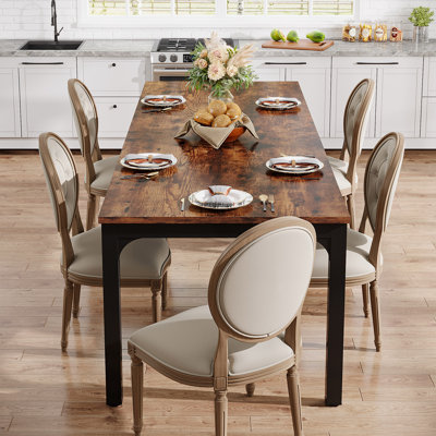 Ebern Designs Frodeen Rectangular Large Long Dining Table | Wayfair