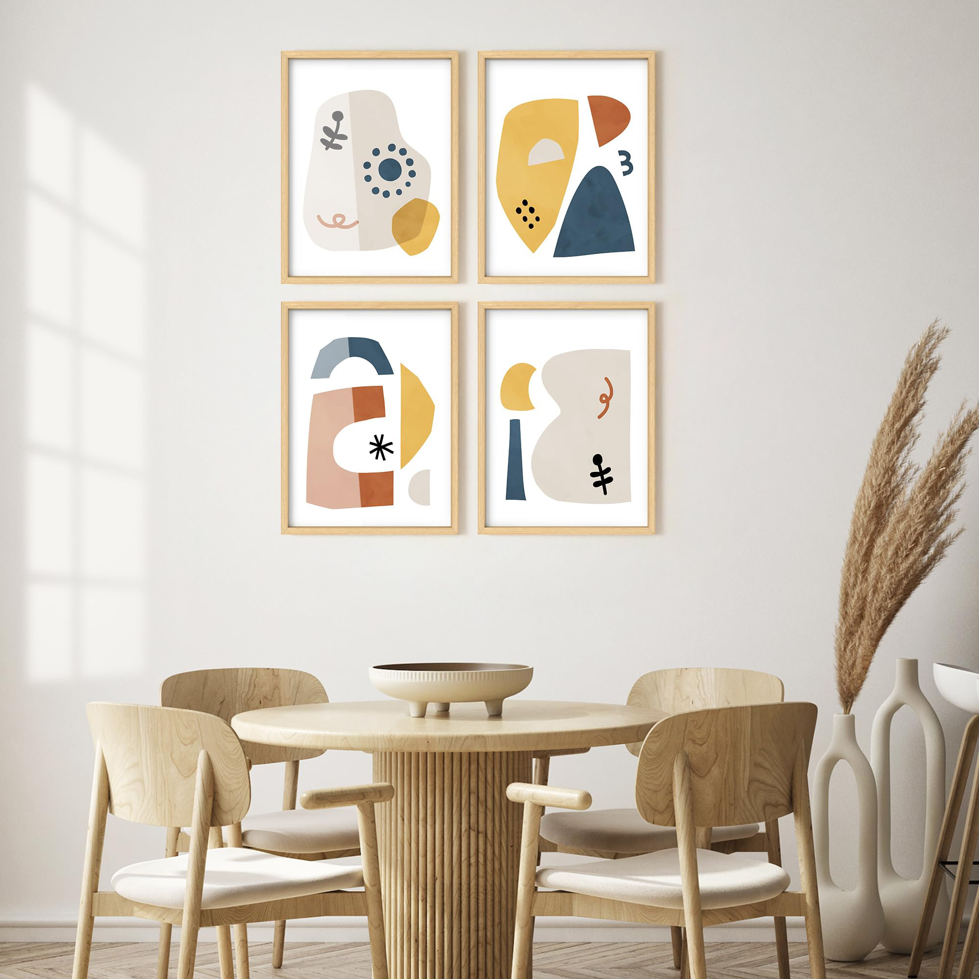 SIGNLEADER Framed Wall Art Collage Print Gallery Set, Mid-Century 1960s ...