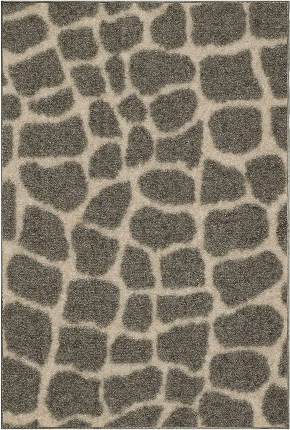 Mercer41 Gupta Animal Print Machine Made Tufted Nylon Area Rug in Gray ...