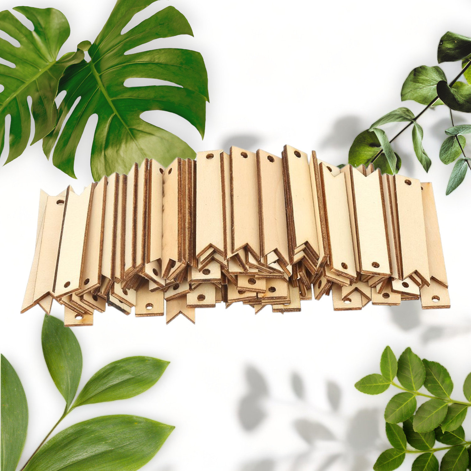 Pacific Funds 100pcs Natural Wood Gift Tags 0.5inch | Wayfair