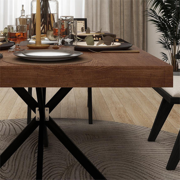 17 Stories 55.11" -70.86" Vintage Rectangular Stretch, Antique Wood ...