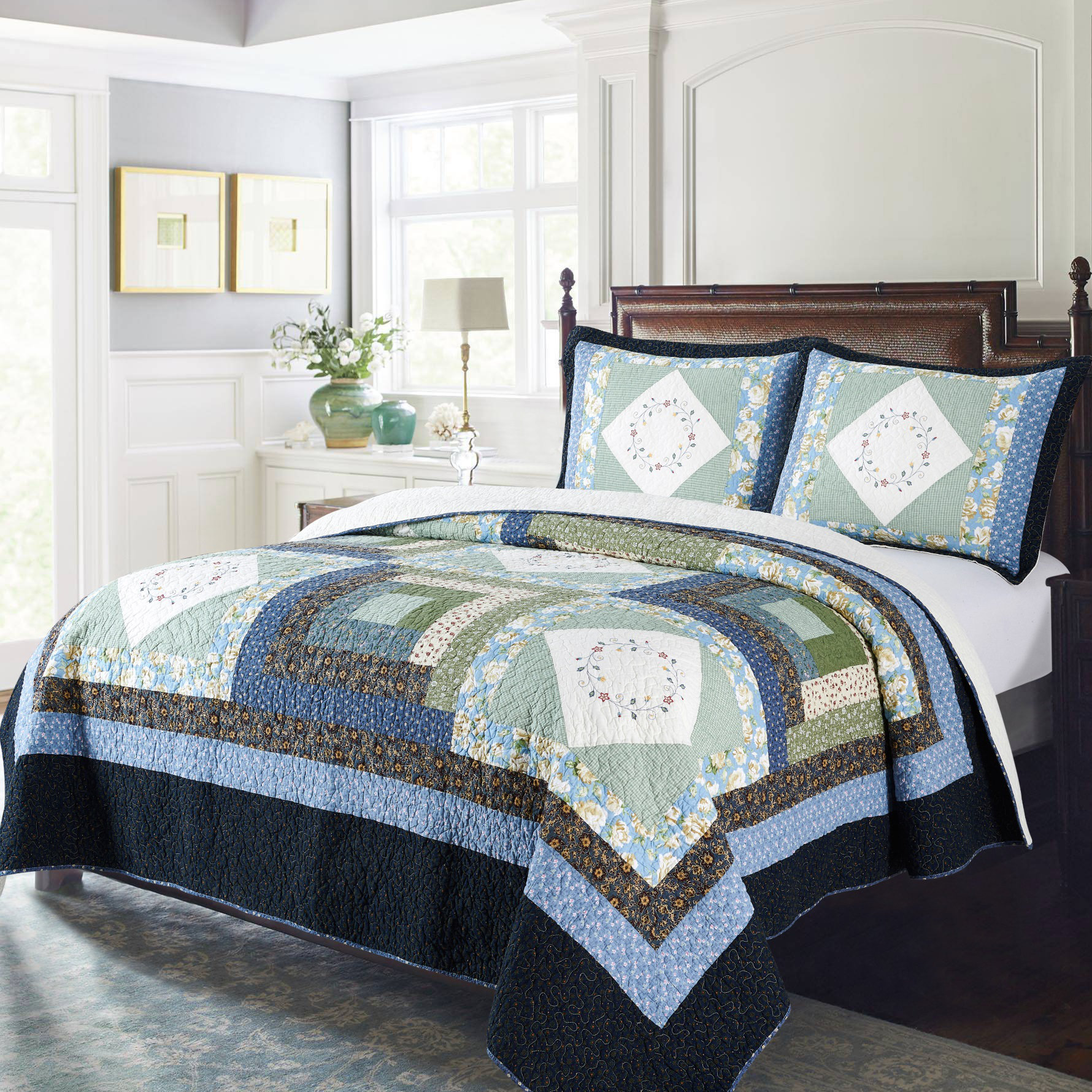 Kasentex Cotton Reversible Quilt Set & Reviews - Wayfair Canada