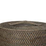 Bay Isle Home™ Round Rattan Hamper with Liner, Apartment Size, Black ...