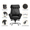 Kinnls Austin Ergonomic Genuine Leather Executive Chair | Wayfair