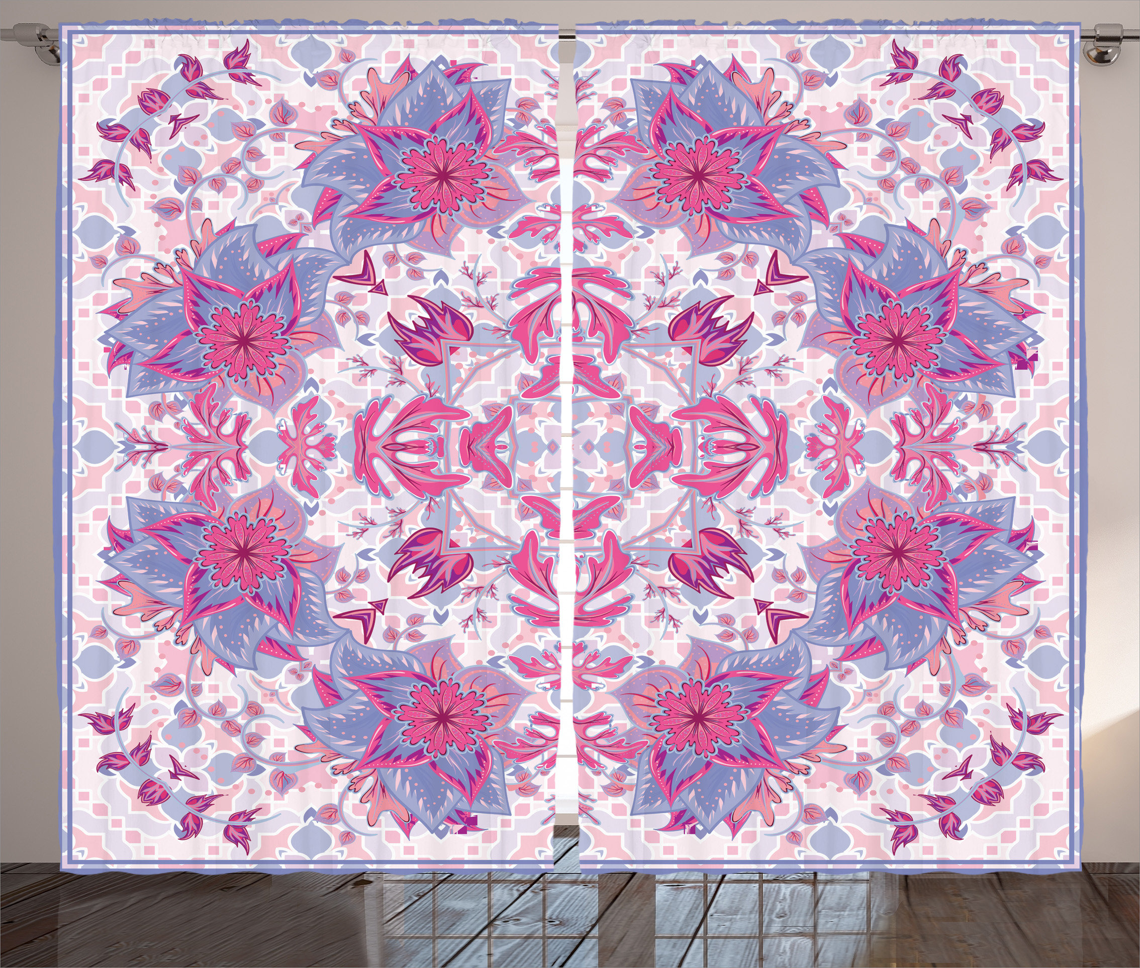 Red Barrel Studio® Mauve Arabesque Boho Ethnic Middle Eastern Persian ...