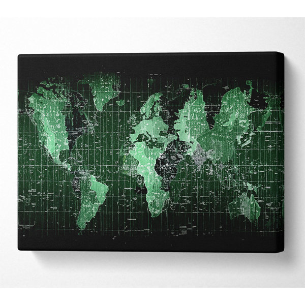 Borough Wharf Matrix World Map - Wrapped Canvas Art Prints | Wayfair.co.uk