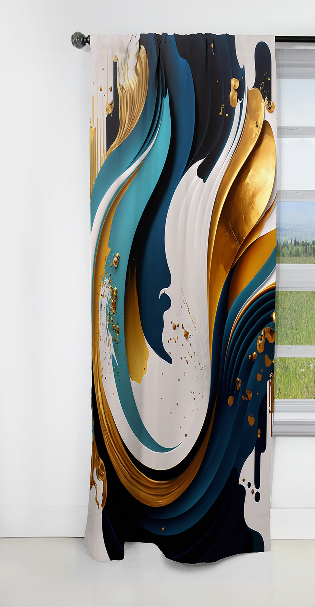 East Urban Home Stefania - Abstract Blackout Curtain - 1 Panels | Wayfair