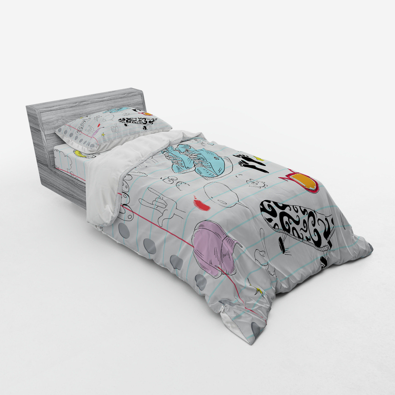 Ambesonne Doodle Duvet Cover Set | Wayfair