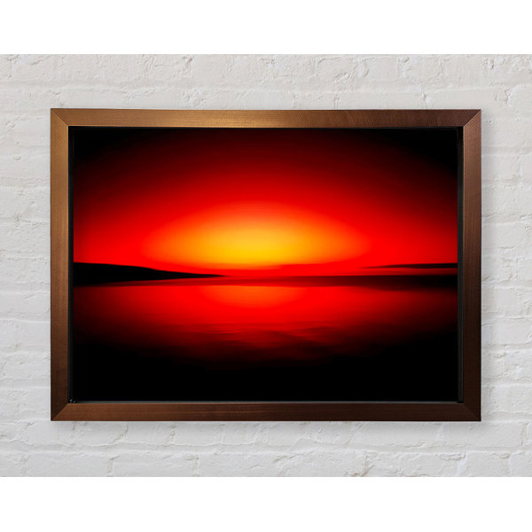 Ebern Designs Red Horizon - Single Picture Frame Print | Wayfair.co.uk