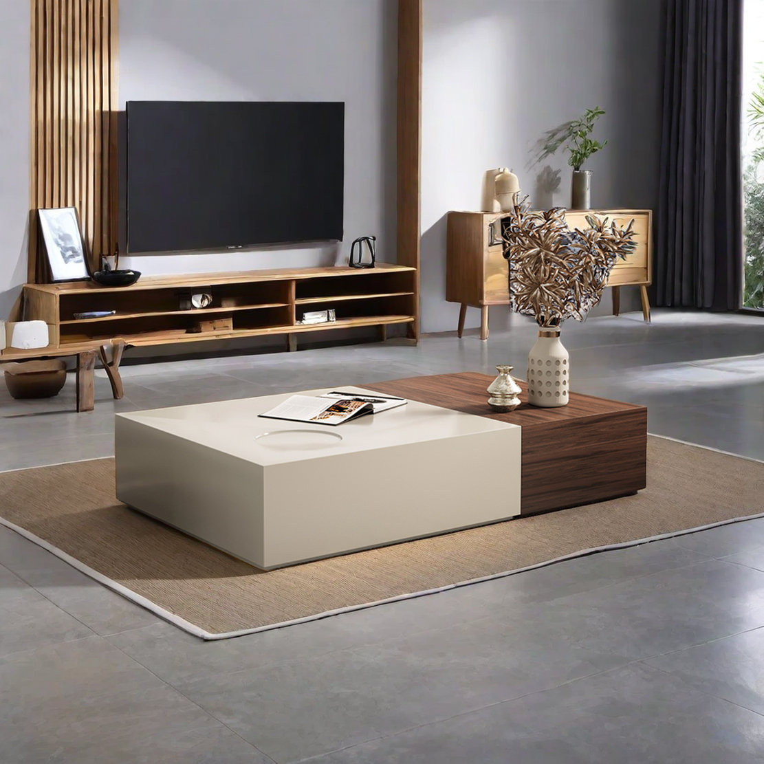 Aurora Craft Light Luxury High Sense Solid Wood Coffee Table Solid Wood ...