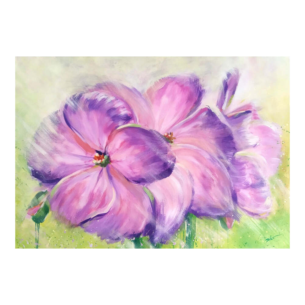 Robert Allen Violet Caricia by Walter Cortes Porras - Wrapped Canvas ...