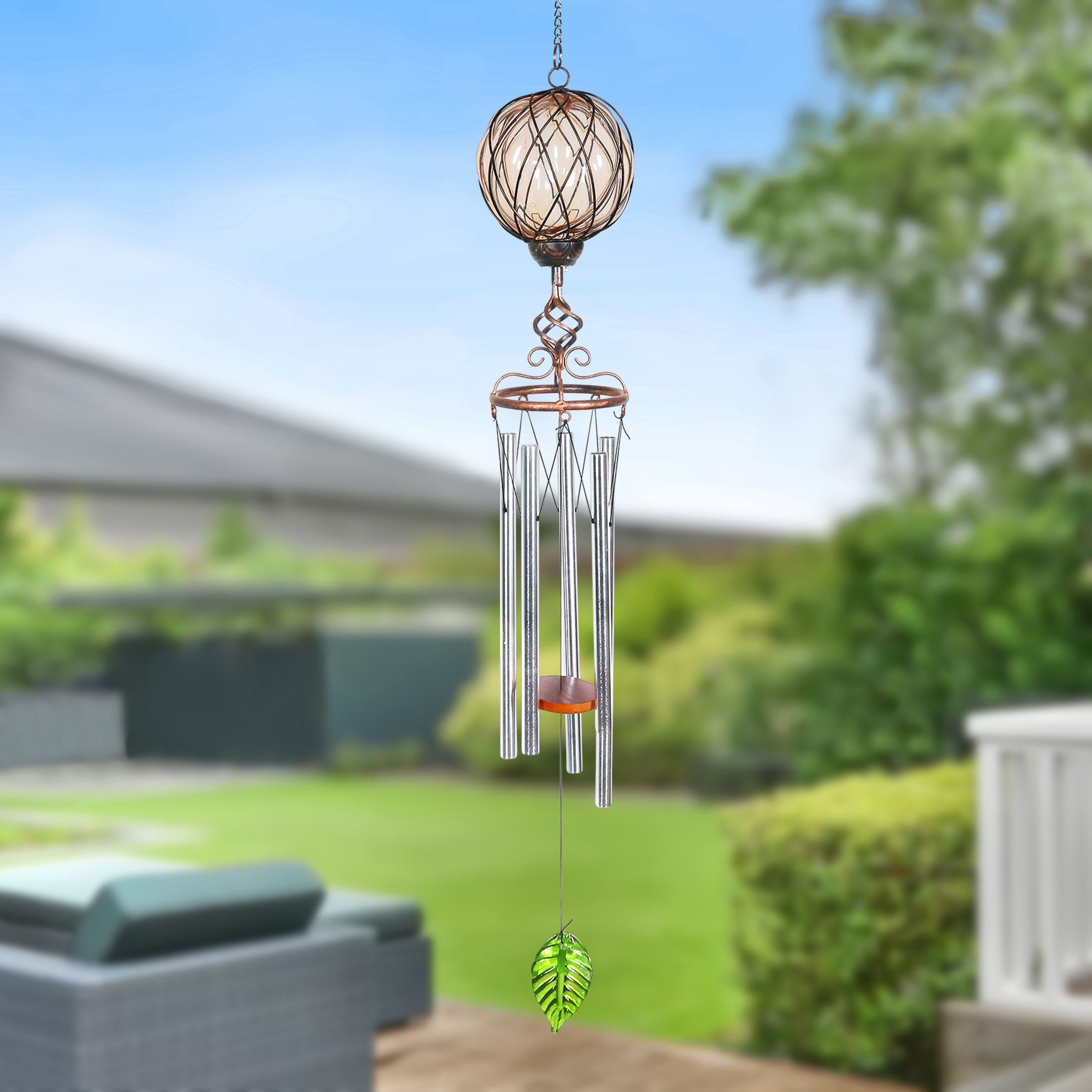 Exhart Solar Caged Wind Chime & Reviews | Wayfair