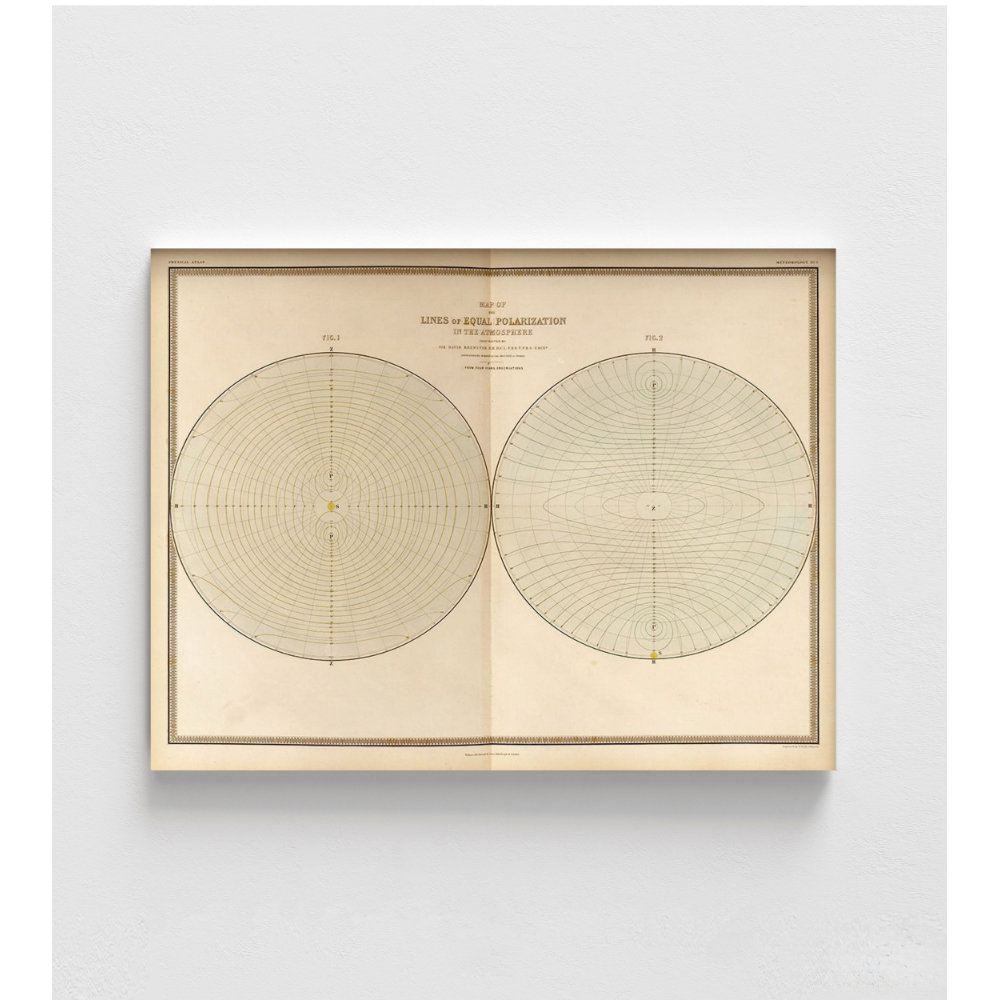 WeFrameArt Polarization In The Atmosphere By Vintage Maps, World Map ...
