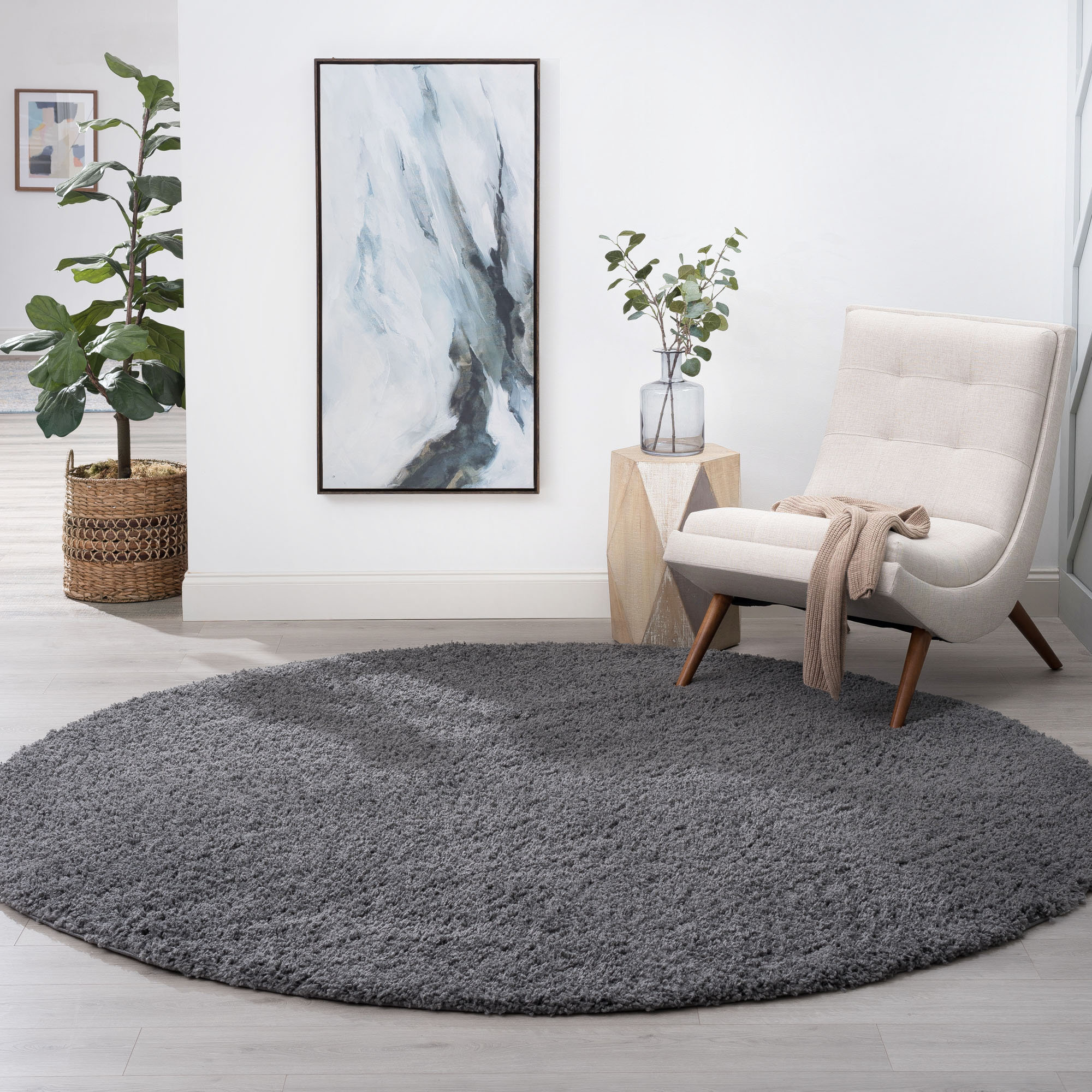 Andover Mills™ Athens Performance Gray Shag Rug & Reviews | Wayfair
