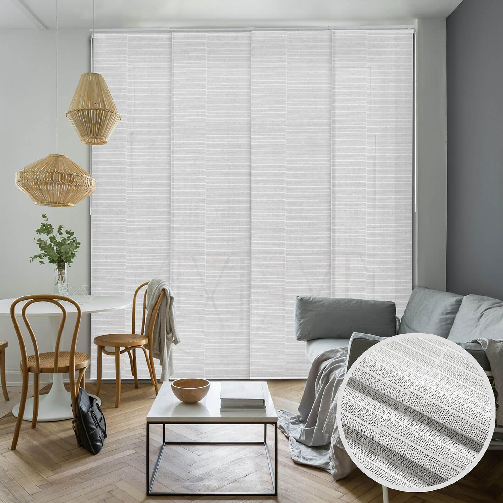 Symple Stuff Adjustable Sliding Door Blinds, Vertical Patio Door Blinds ...