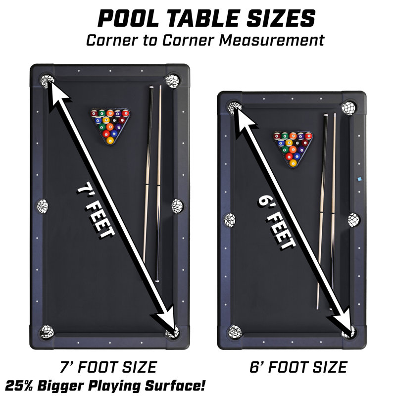 pool table dimensions 6ft