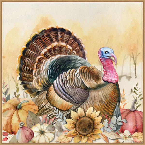 The Holiday Aisle® Art Nd Harvest Turkey Framed On Canvas by Art Nd ...