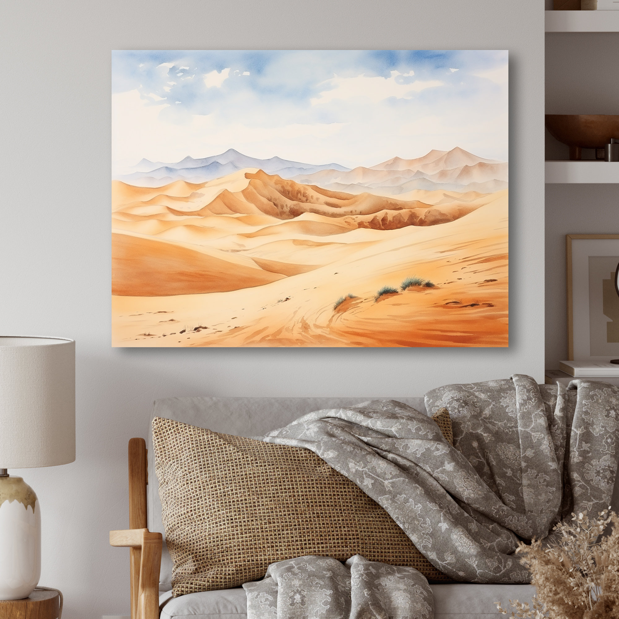 Loon Peak® Desert Sand Dunes Landscape In Africa III - Desert Metal ...