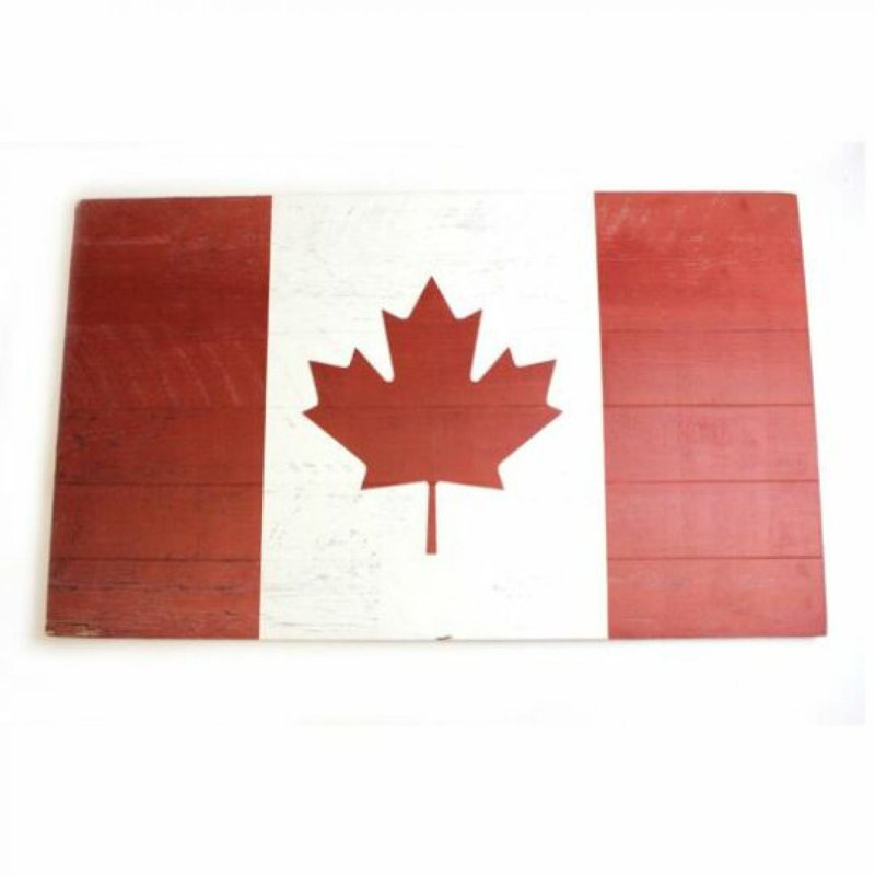 One Allium Way® Wooden Canada Flag Wall Decor | Wayfair