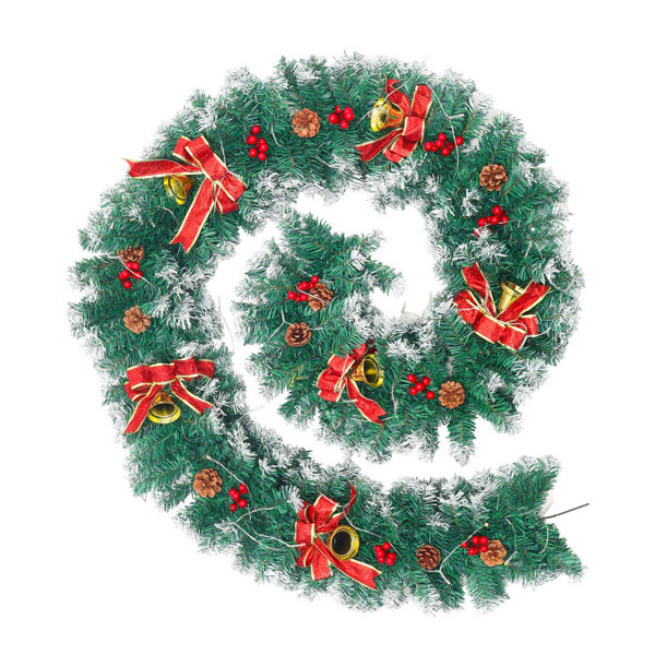 Three Posts 270cm Lighted Faux Garland with Lights | Wayfair.ie