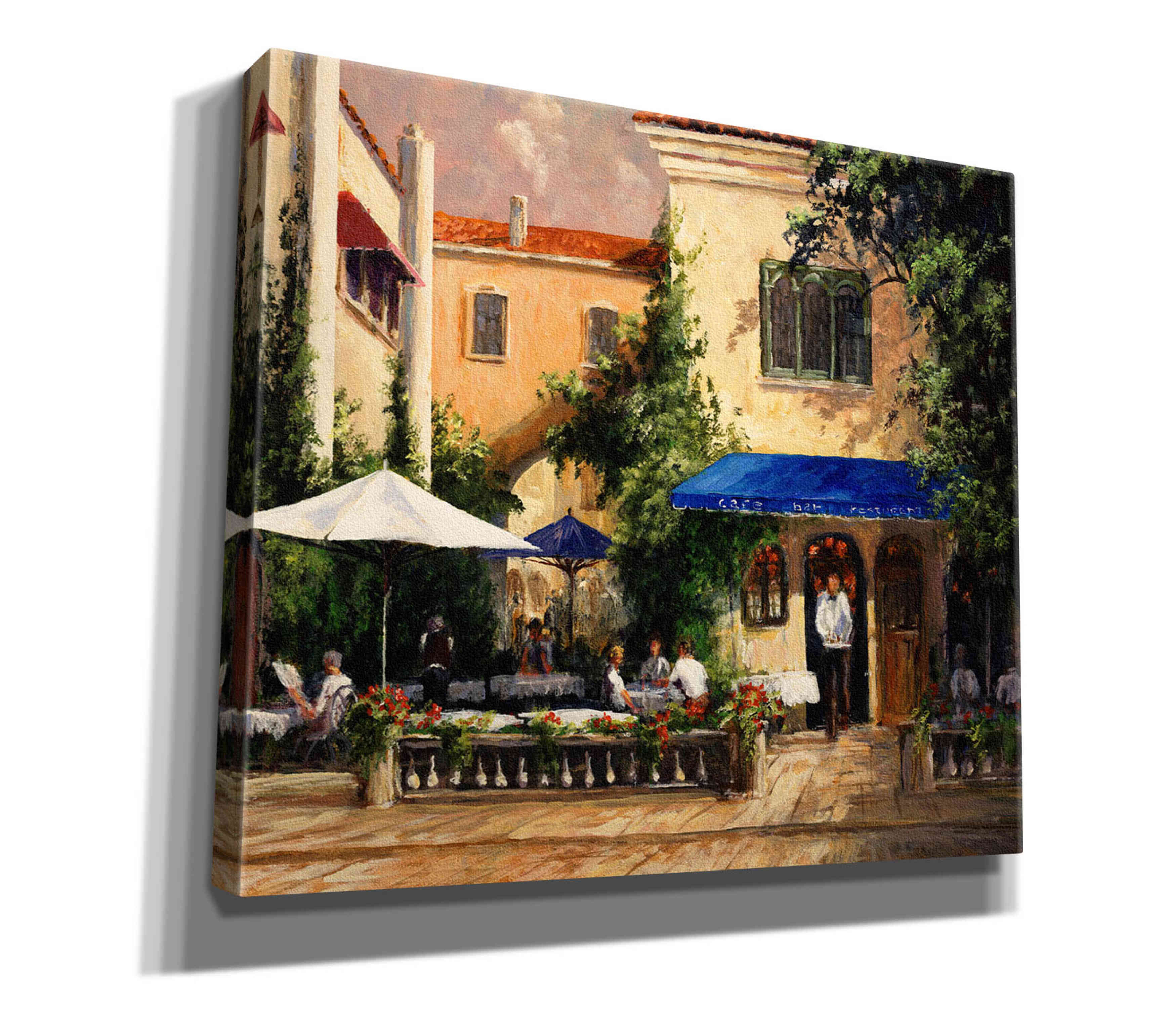 Red Barrel Studio® Caf Bar by Art Fronckowiak - Wrapped Canvas Print ...