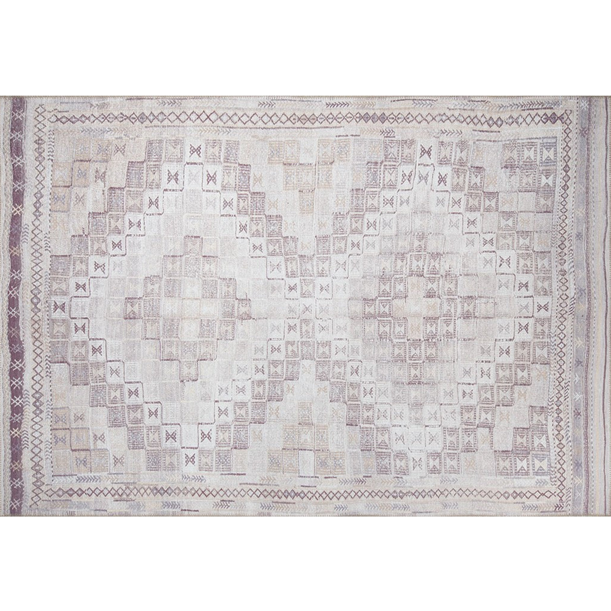 Gracie Oaks Mccall White/Grey Rug | Wayfair.ie