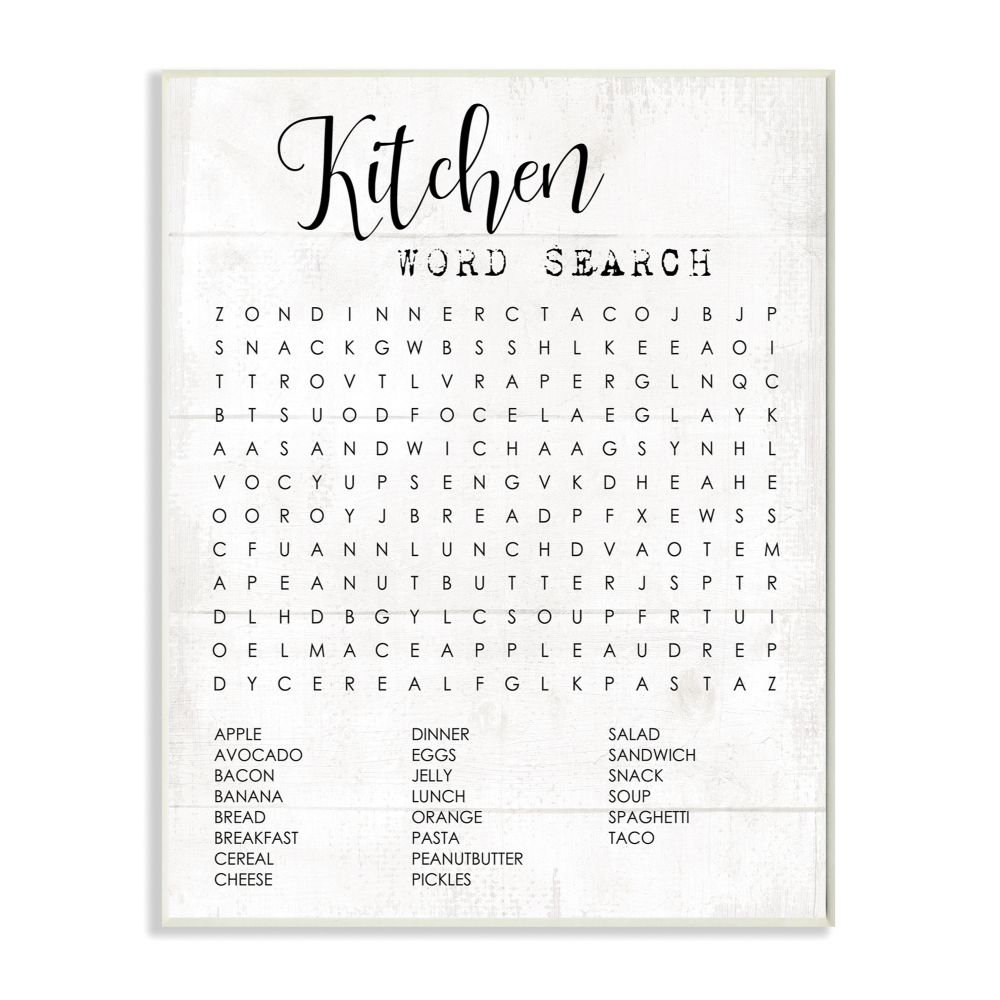Gracie Oaks 'Kitchen Word Search Family Word Design' by Daphne Polselli ...