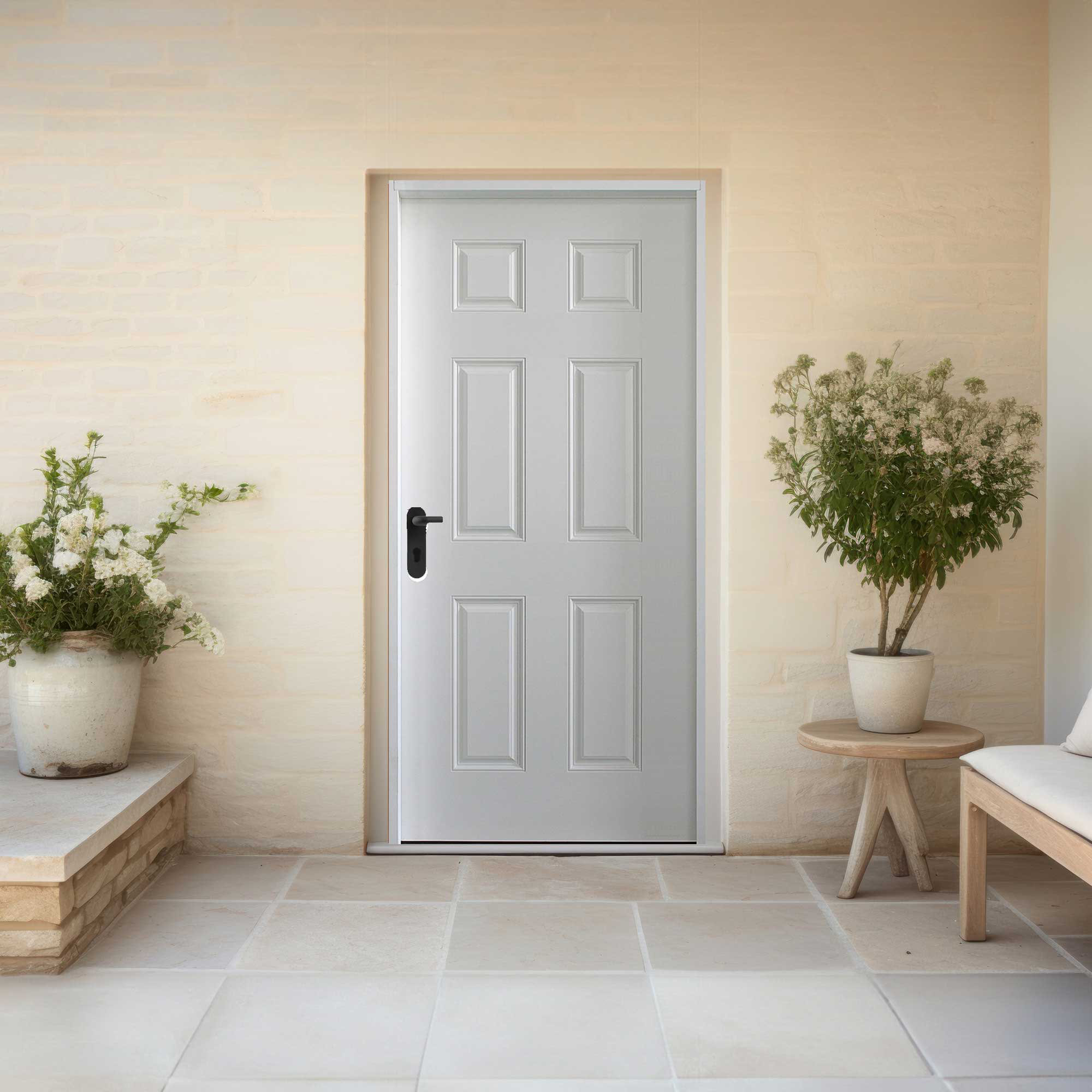 AAA Distributor Fire Rated 6 Panel Fiberglass Door Primed White In ...