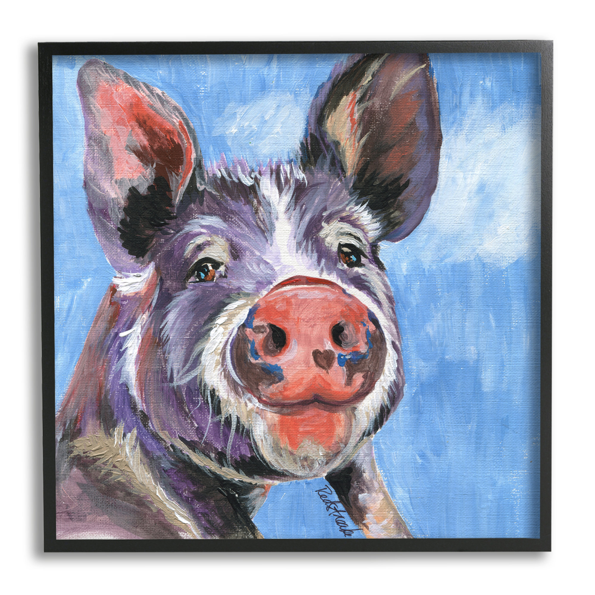 Stupell Industries Intricate Pig Hog Bold Contemporary Strokes by ...