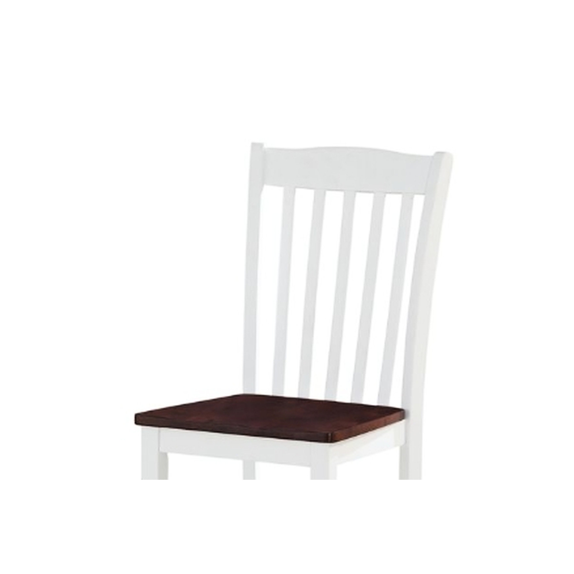 Latitude Run® White & Walnut Finish Chair (2) - Modern Design With A ...