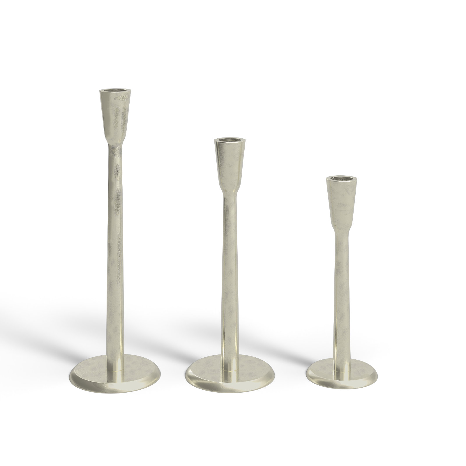 Joss & Main 3 Piece Aluminum Tabletop Candlestick Set & Reviews | Wayfair