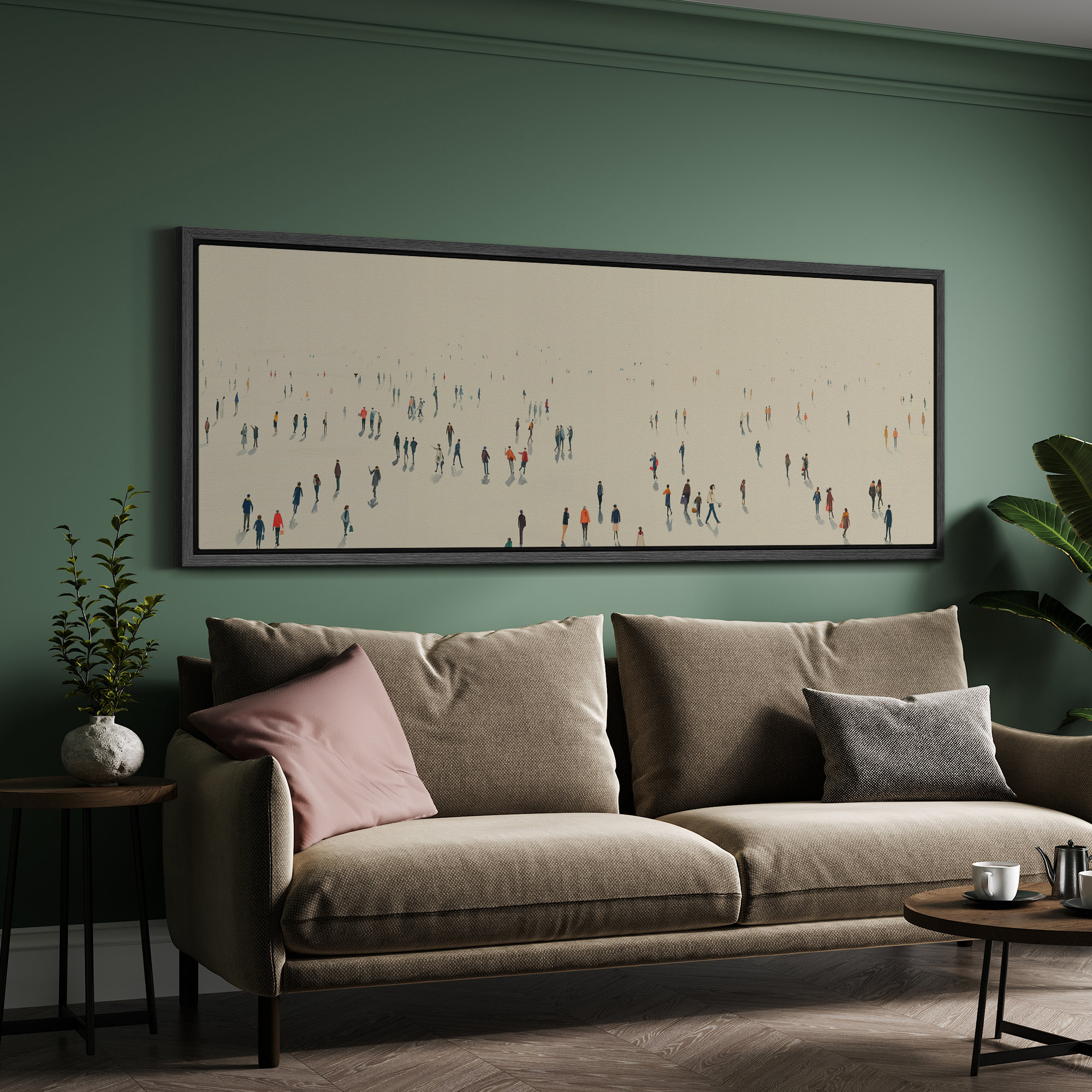 wall26 Crowded Walk Minimalist People Scene Modern Art & Reviews | Wayfair