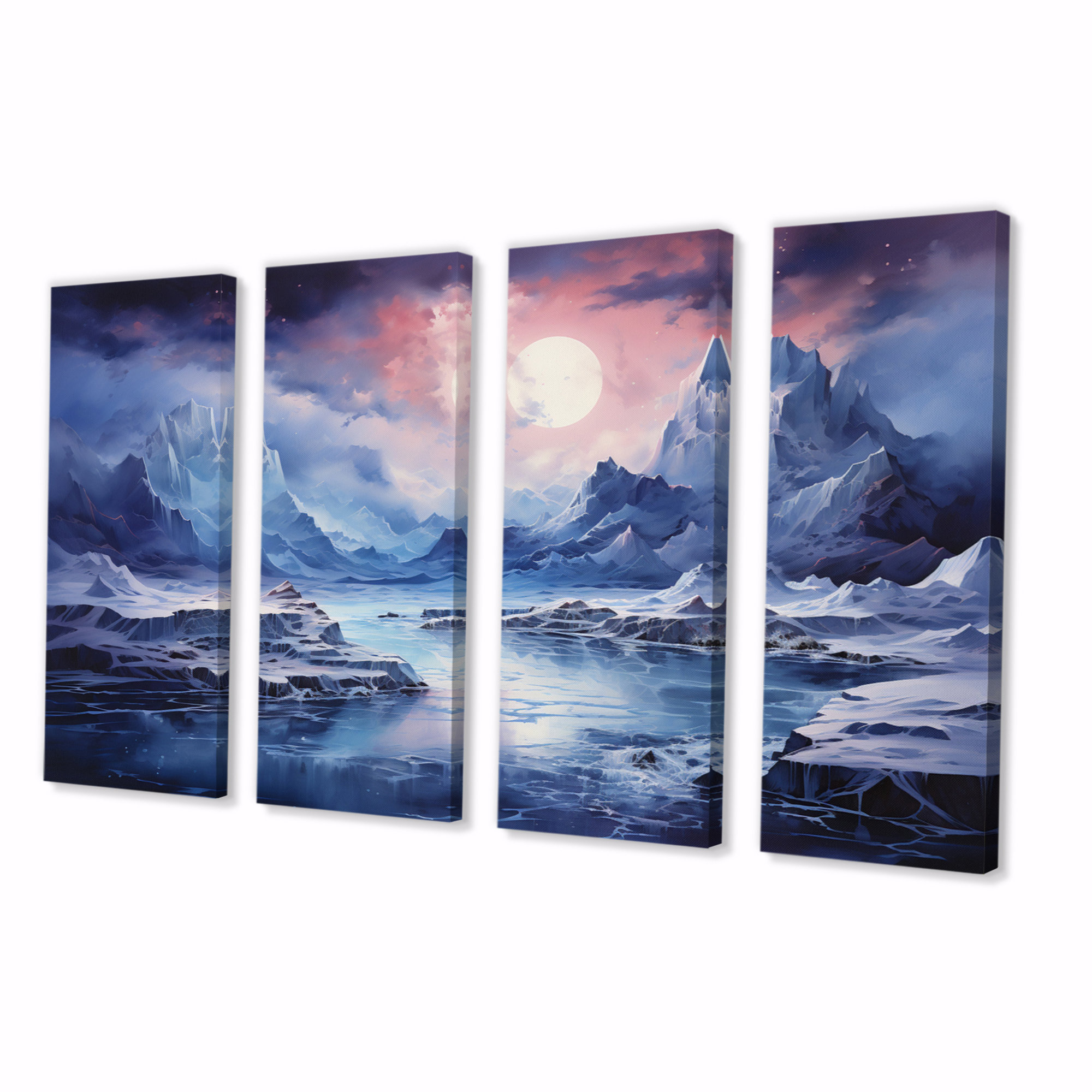 Design Art Antartica Celestial Ice III - Winter Landscape Wall Decor ...