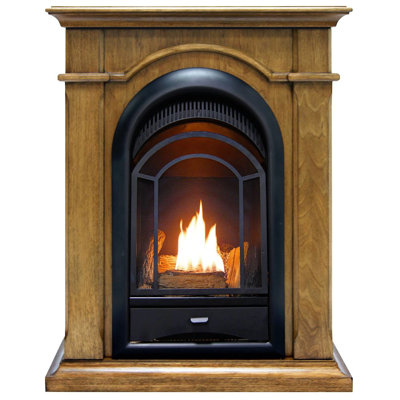 corner propane fireplace